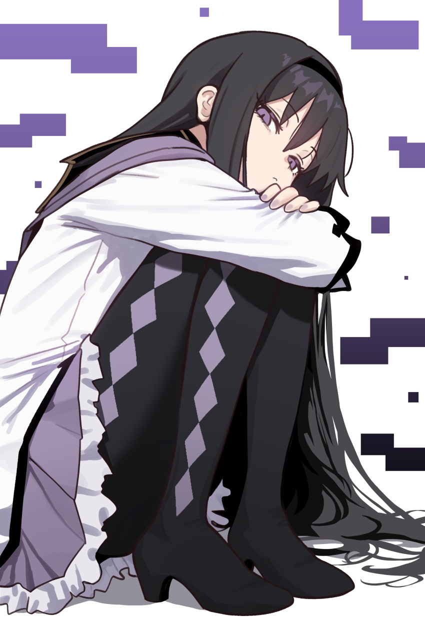 Safebooru - 1girl absurdres akemi homura akemi homura (magical girl) argyle clothes argyle ...