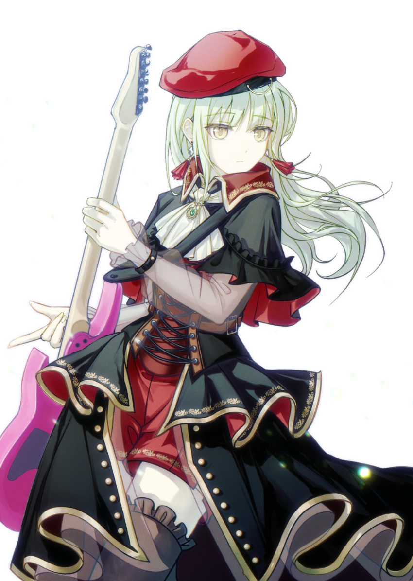 Safebooru - 1girl 7-string guitar absurdres ascot bang dream! bang dream! it's mygo!!!!! beret ...