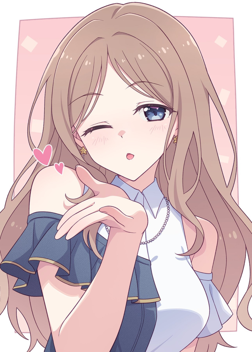 Safebooru - 1girl bang dream! bang dream! it's mygo!!!!! blowing kiss blue eyes blush border ...