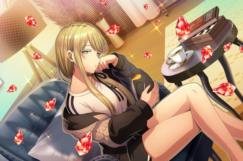 Safebooru - blonde hair blue eyes d4dj dress long hair neo (d4dj) | 5161345