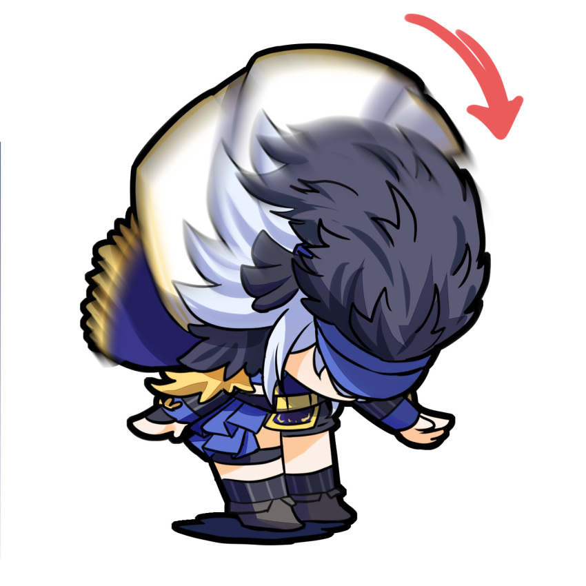 Safebooru - 1girl artist request blue hat bowing chibi chibi only ...