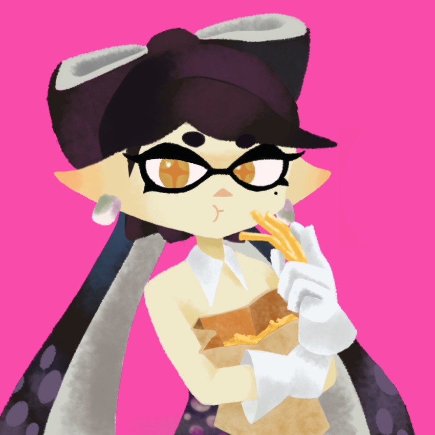 Safebooru - + + callie (splatoon) eating fast food food french fries ...