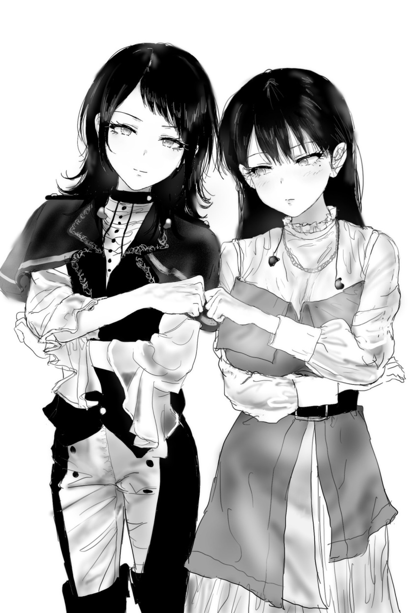 Safebooru - 2girls bang dream! bang dream! it's mygo!!!!! blush capelet closed mouth finger ...