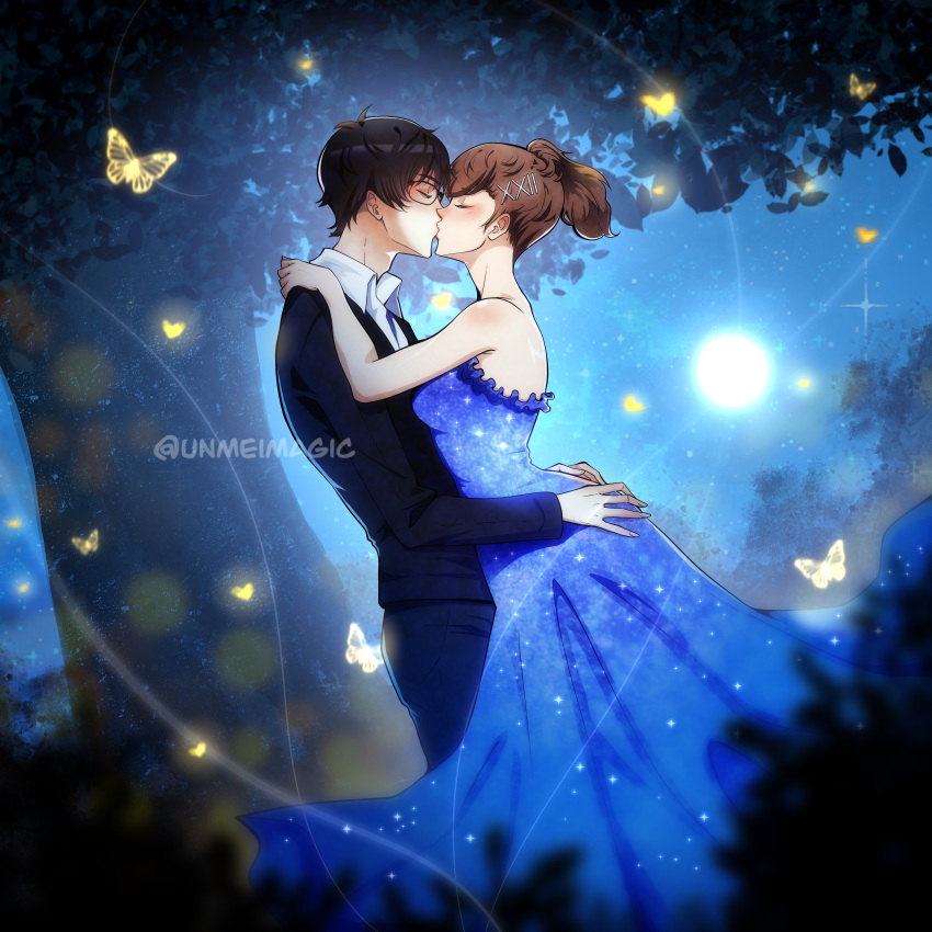 Safebooru - 1boy 1girl absurdres amamiya ren black hair brown hair highres non-web source ...