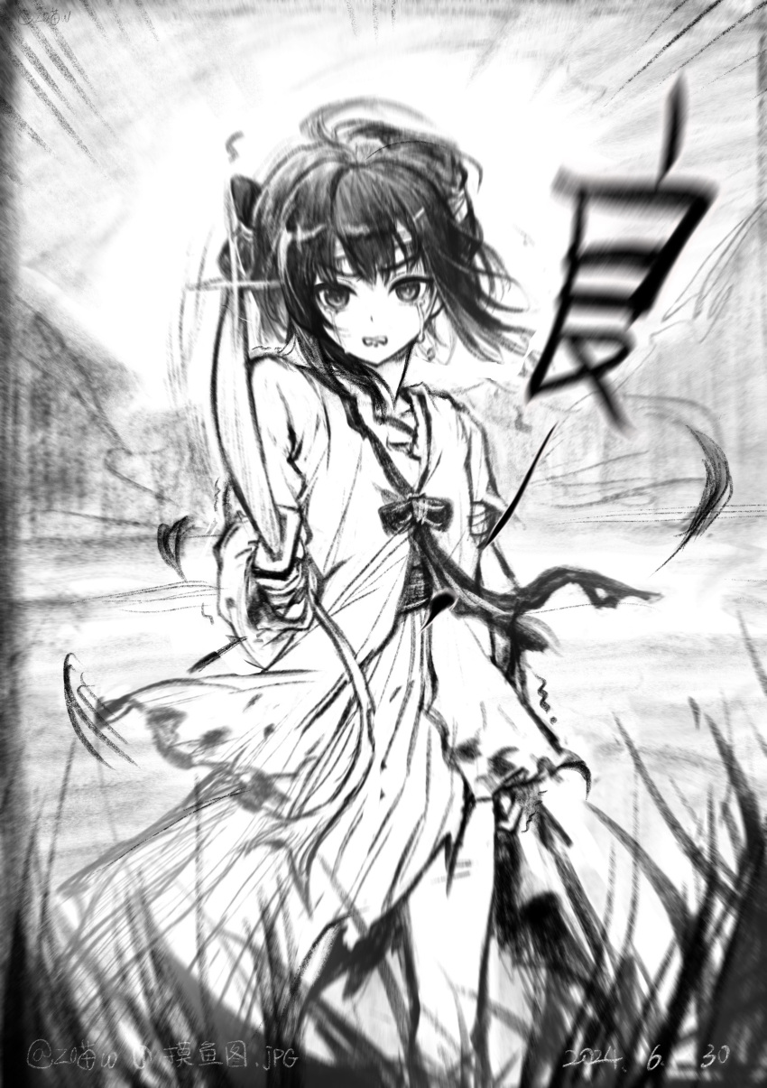 Safebooru - 1girl absurdres ahoge artist name chinese text commentary ...