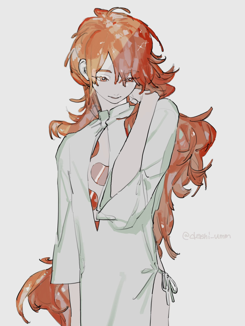 Safebooru - 1other commentary request dashi umm grey background hair ...