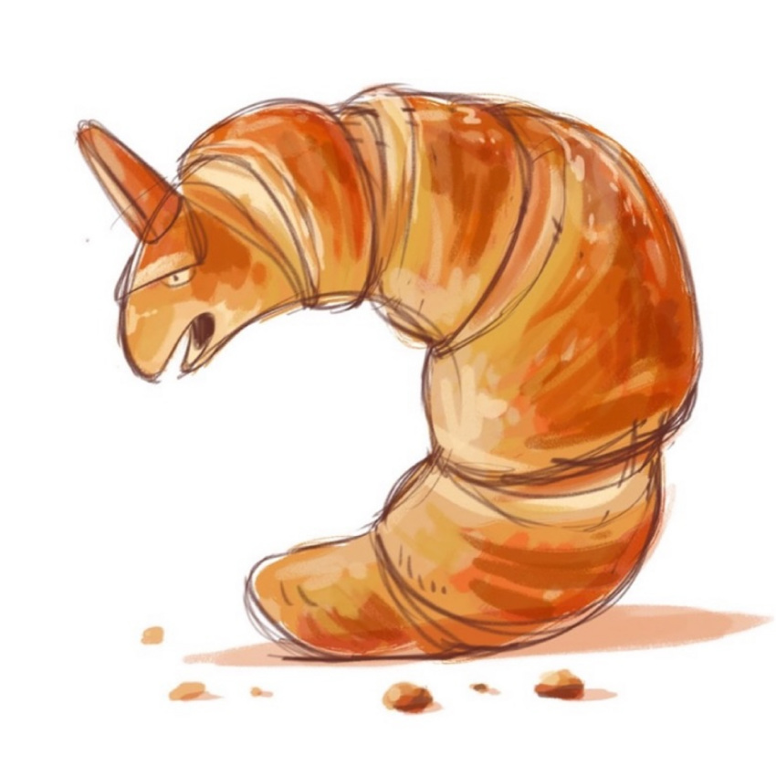 Safebooru - croissant food food focus foodification from side horns ...