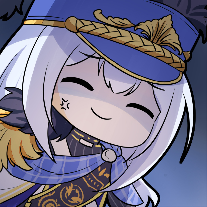 Safebooru - 1girl anger vein artist request blue hat chibi chibi only ...