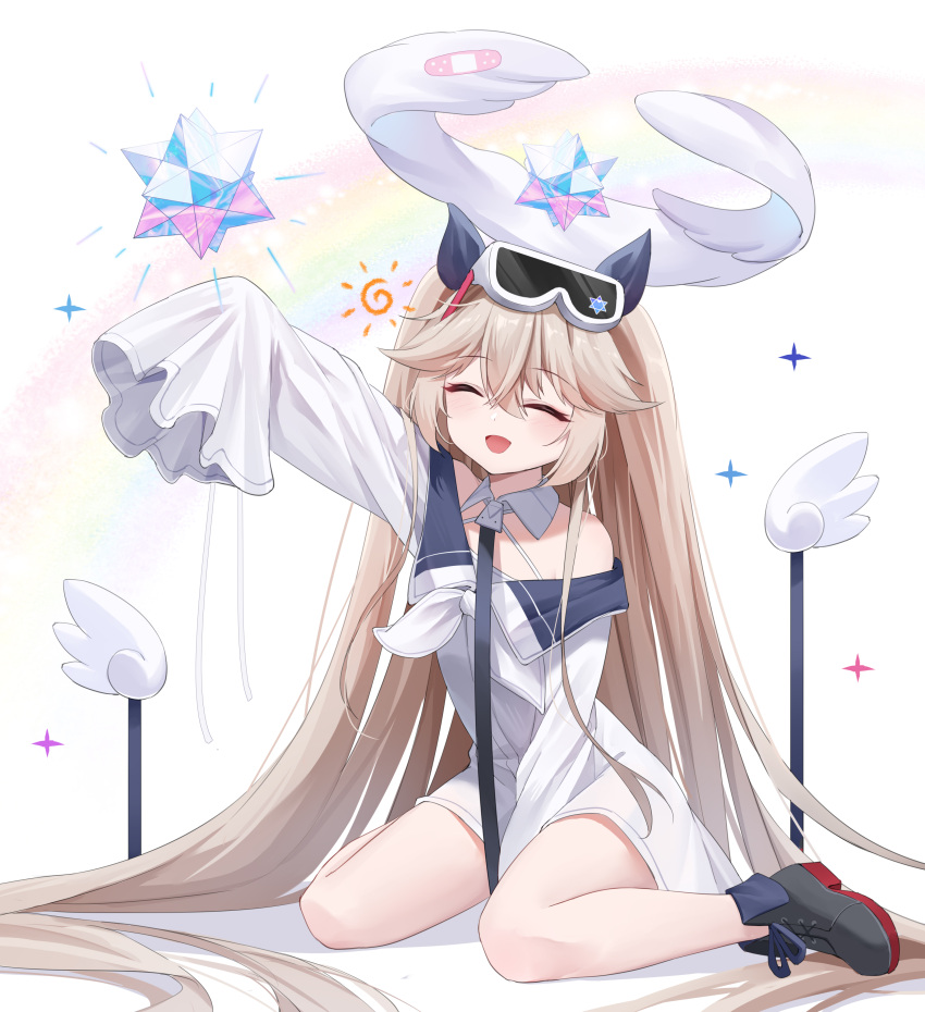 Safebooru - 1girl absurdres anchorage (azur lane) azur lane black shoes blonde hair closed eyes ...