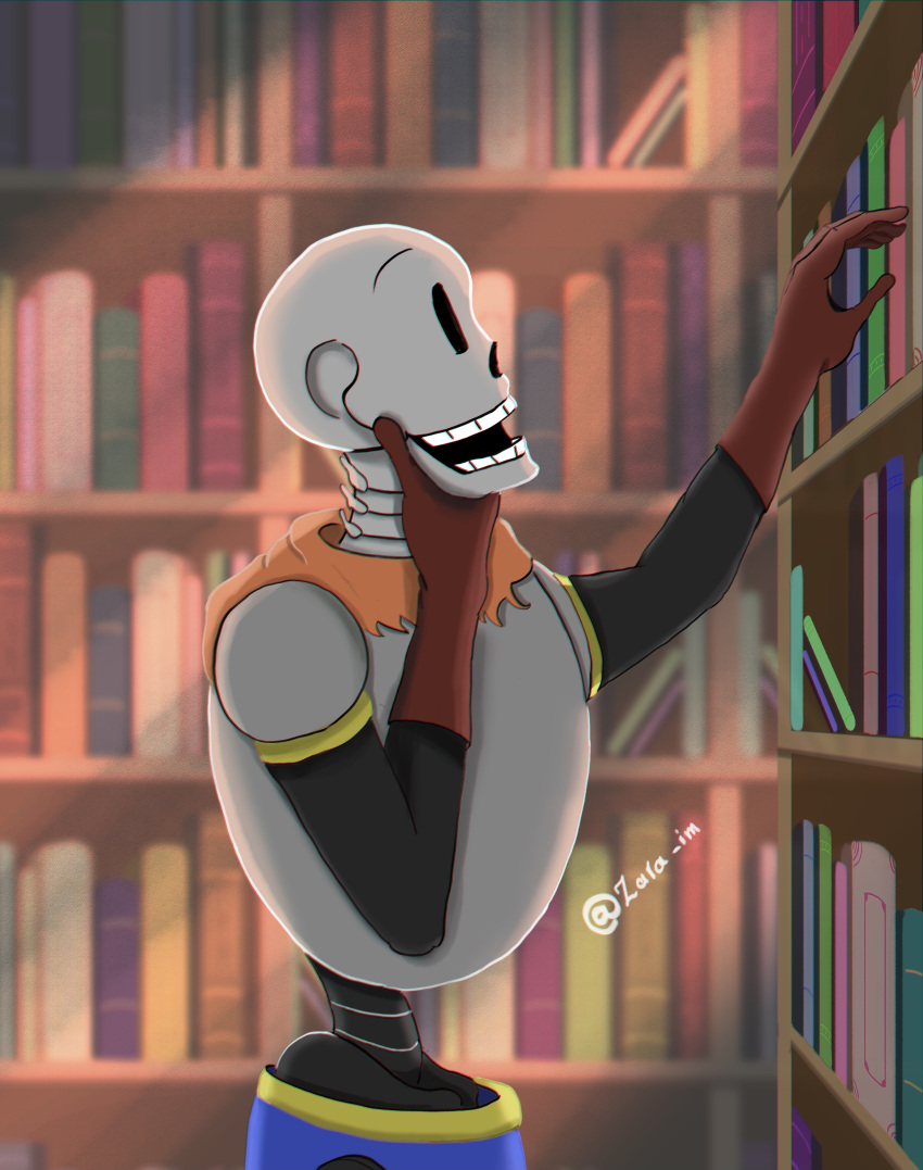 Safebooru - 1boy 2021 2d absurdres armor artist name blue shorts book ...