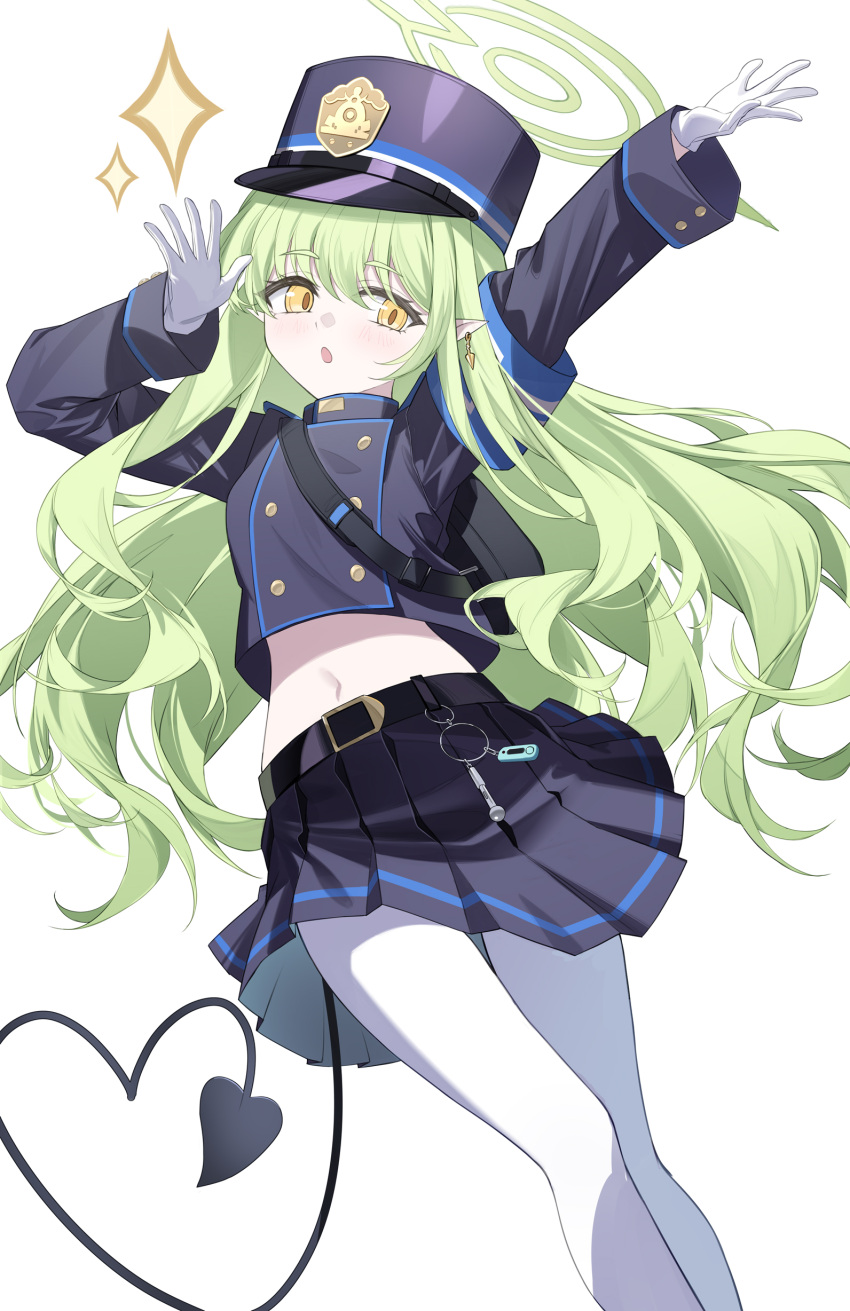 Safebooru - 1girl absurdres armband belt black skirt black tail blue archive blue armband blue ...