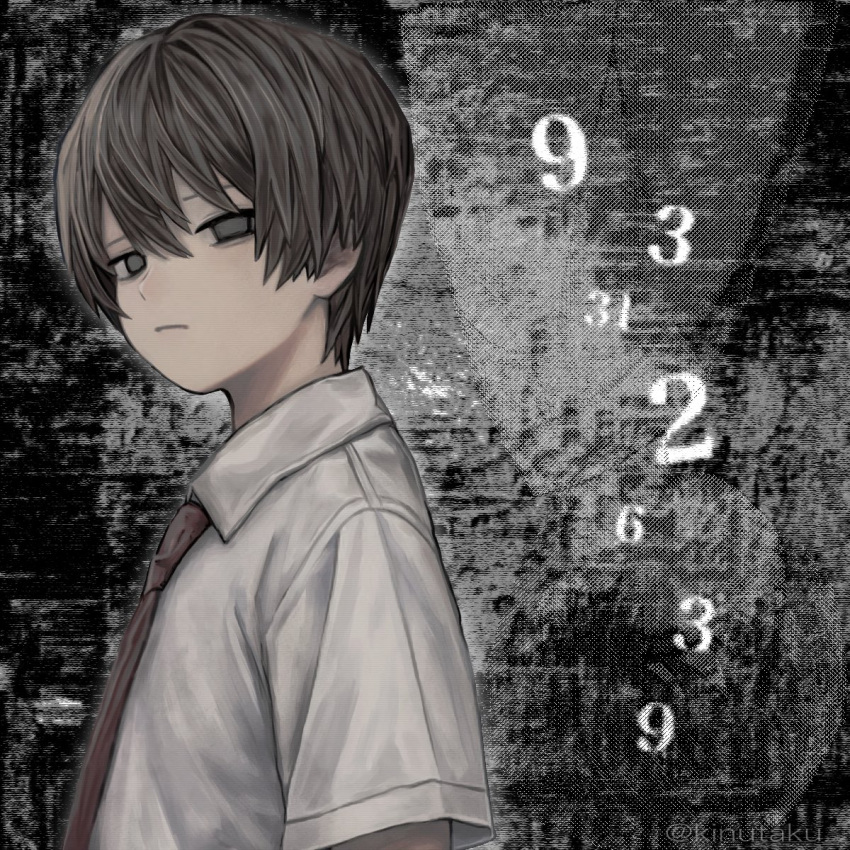 Safebooru - 1boy abstract background brown hair death note ...