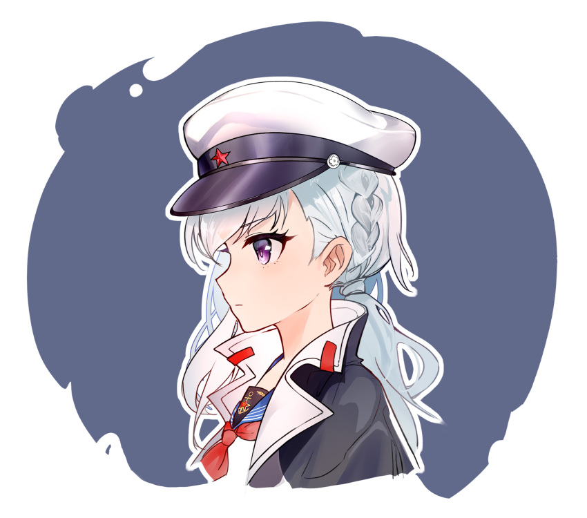 Safebooru - 1girl anshan (warship girls r) braid closed mouth coat deer ...