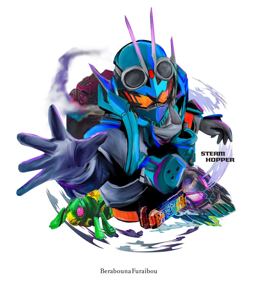 Safebooru - 1boy armor assault visor blue helmet helmet highres hopper ...