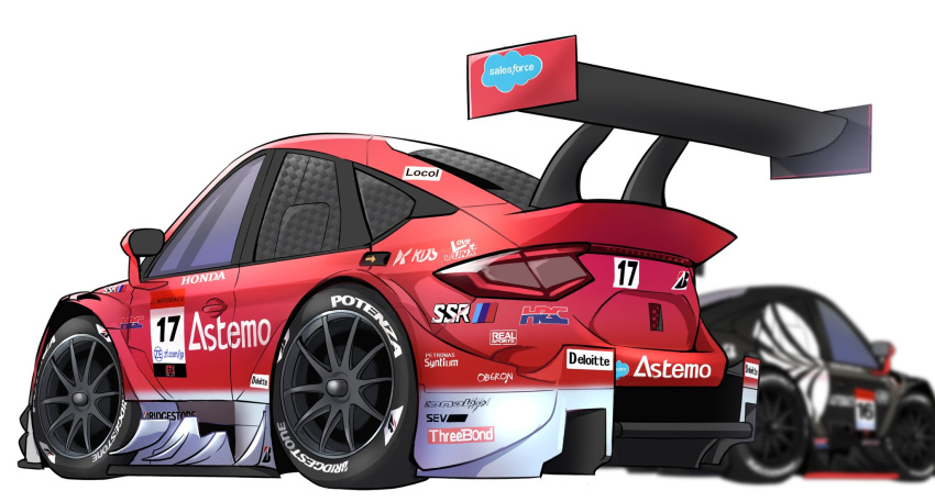 Safebooru - autobacs racing team aguri black car bridgestone car chibi ...