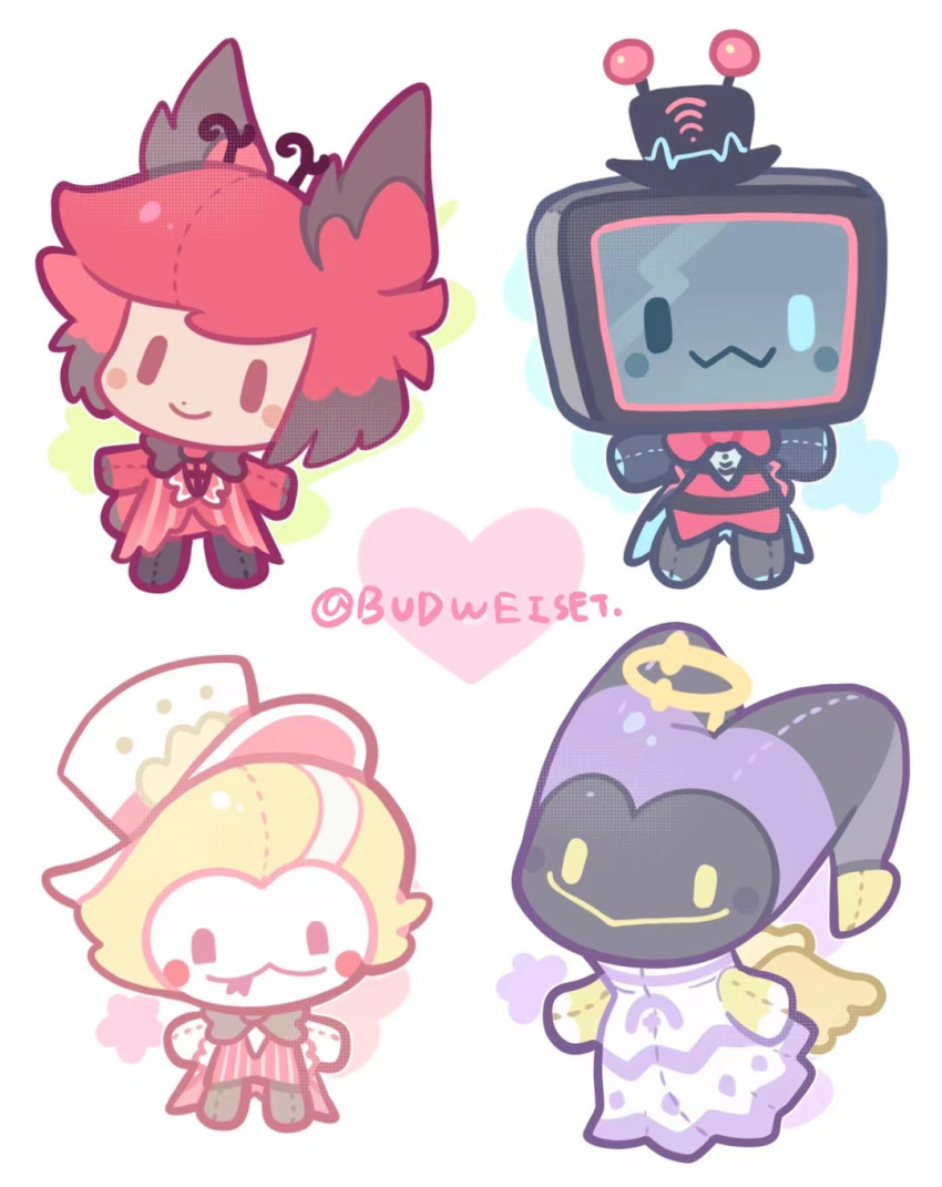 Safebooru - 4boys :3 adam (hazbin hotel) alastor (hazbin hotel) angel ...