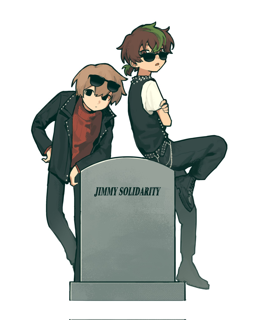 Safebooru - 2boys animification bad boys (limited life smp) belt belt ...