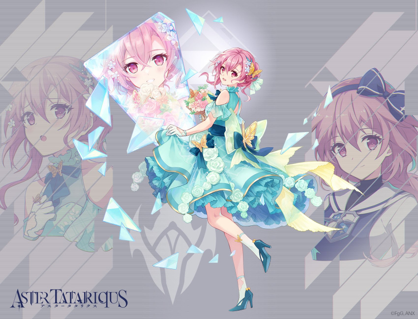 Safebooru - 1girl aster tatariqus dinatan (aster tatariqus) dress full body hair ornament ...