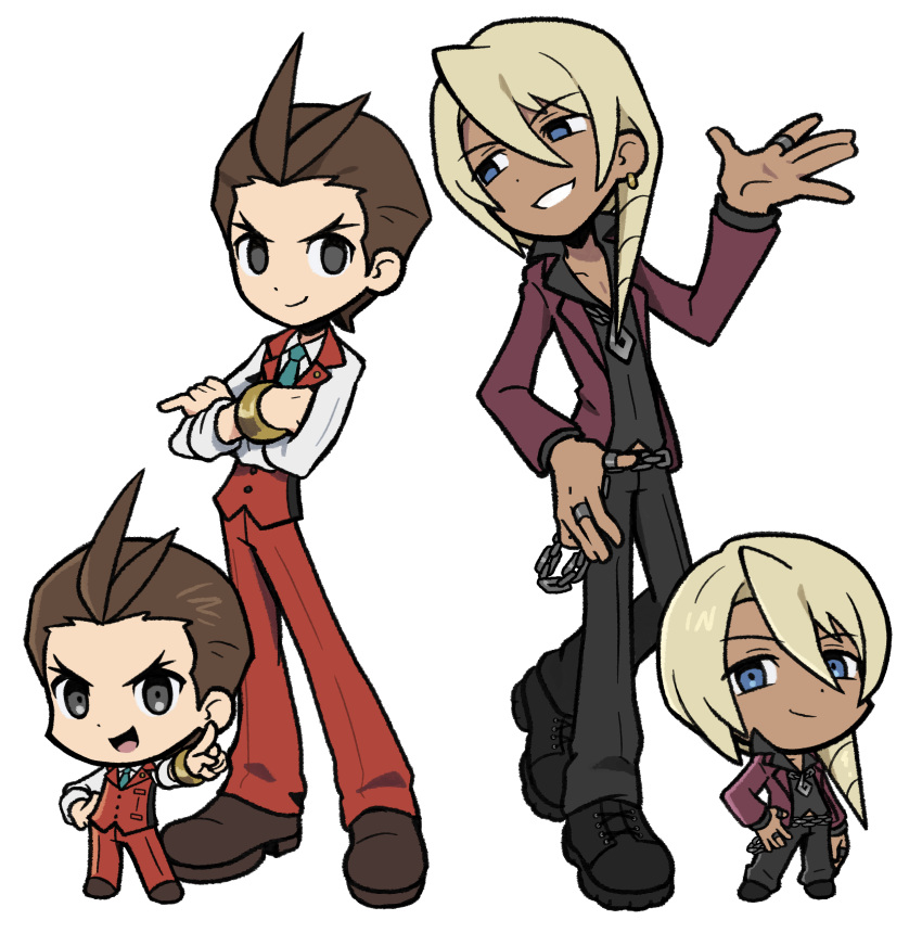 Safebooru - 2boys absurdres ace attorney apollo justice apollo justice: ace attorney black eyes ...