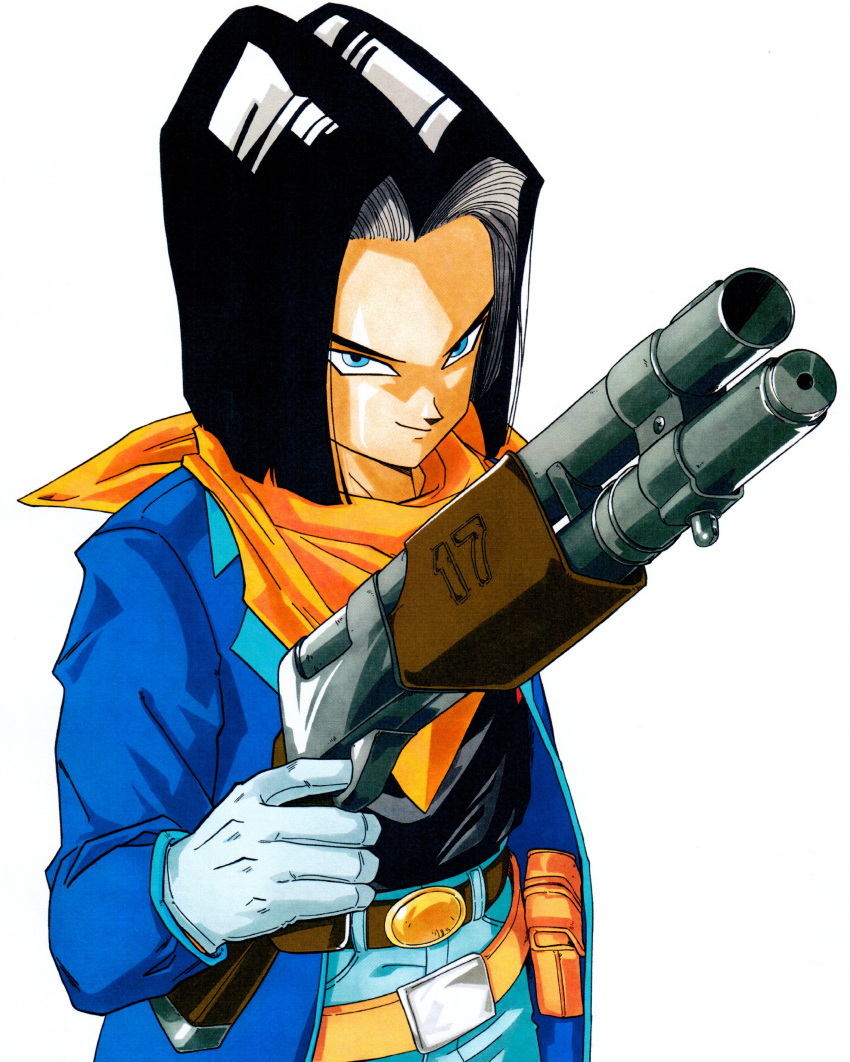 Safebooru - 1boy absurdres android android 17 belt belt buckle black ...