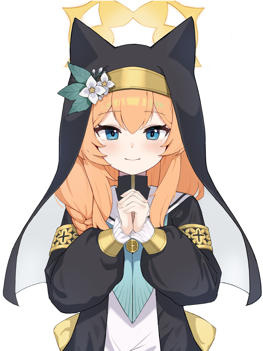 Safebooru - 1girl absurdres animal ears blue archive blue eyes blush cat ears halo highres ...