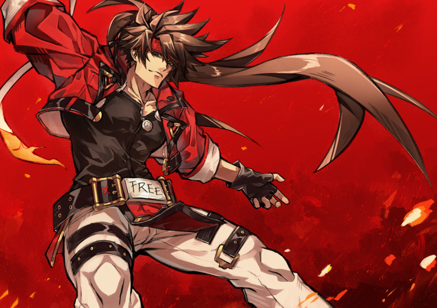 Safebooru - 1boy belt belt buckle black shirt brown hair buckle cropped ...