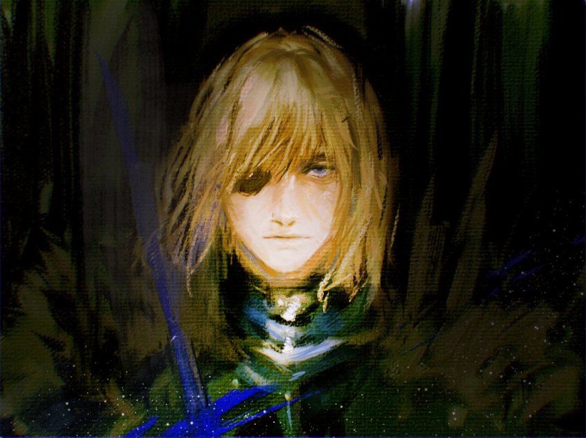Safebooru 1boy I Armor Bags Under Eyes Black Armor Blonde Hair Blue 5704