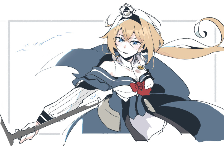 Safebooru 1girl Bare Shoulders Black Hairband Blonde Hair Blue Eyes 6141