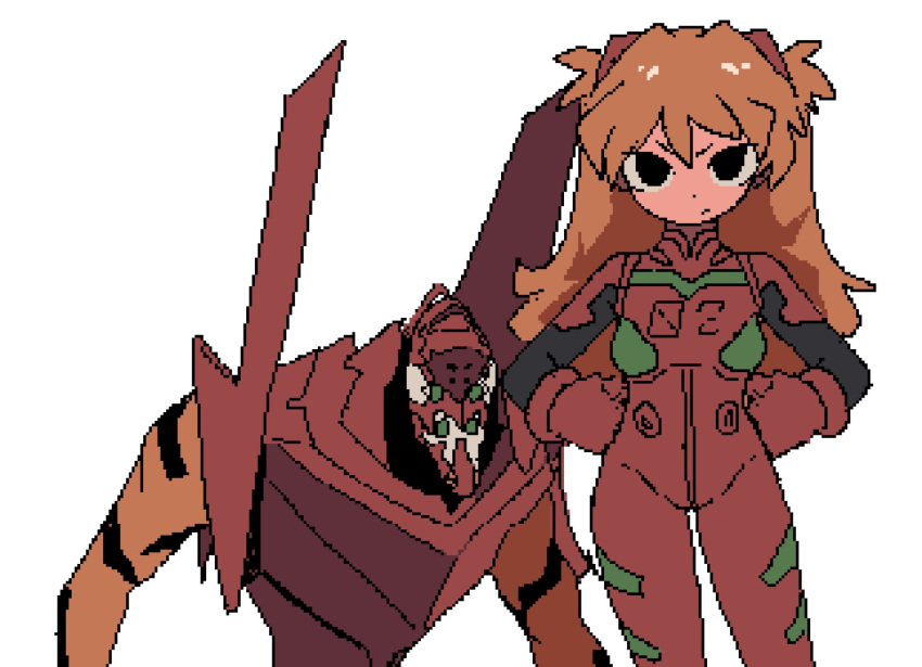 Safebooru - 1girl black eyes bodysuit brandon (badger g) eva 02 ...