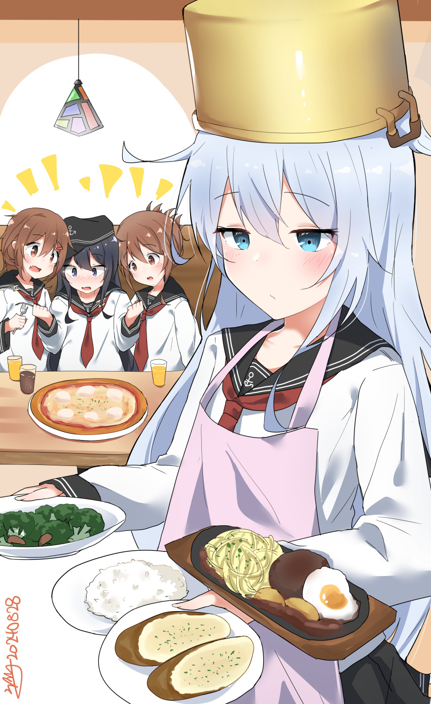 Safebooru - 4girls absurdres akatsuki (kancolle) anchor symbol apron ...
