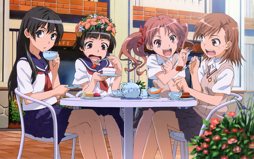 Safebooru Misaka Mikoto Shirai Kuroko Tagme To Aru Kagaku No Railgun 5749