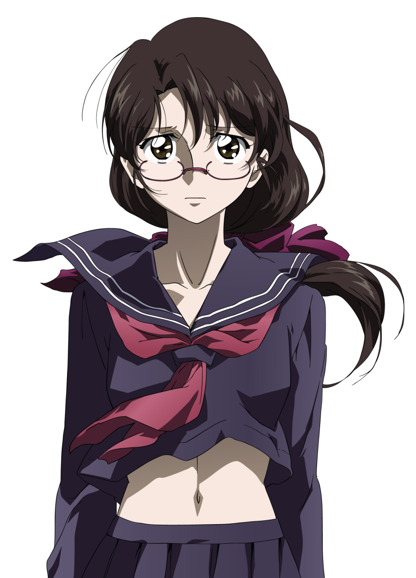 Safebooru - code-e ebihara chinami extraction glasses seifuku vector | 47434