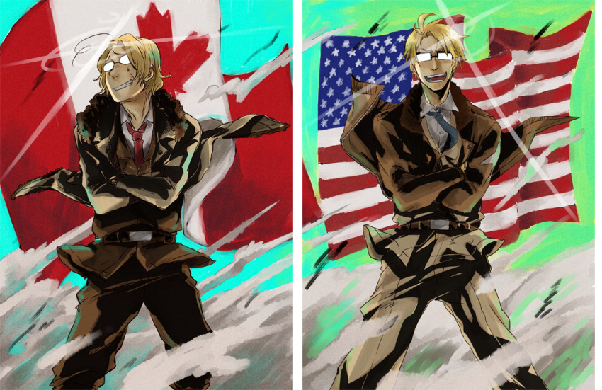 Safebooru - ahoge america america (hetalia) american flag axis powers hetalia belt blonde hair ...