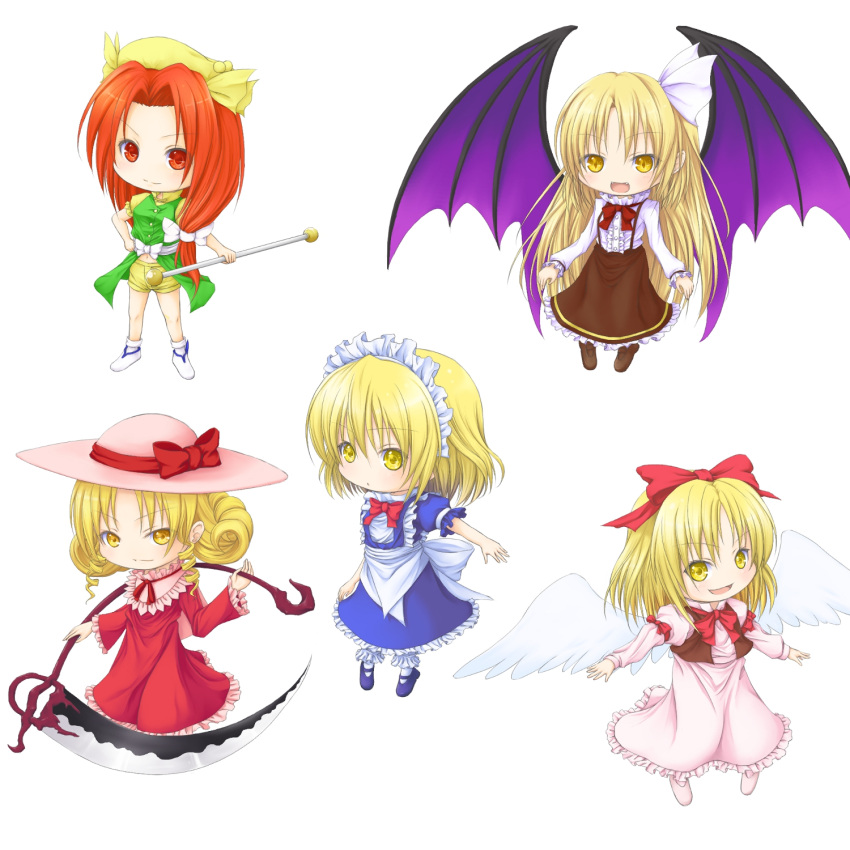 Safebooru - baton blonde hair chibi elly gengetsu hat kurumi (touhou ...