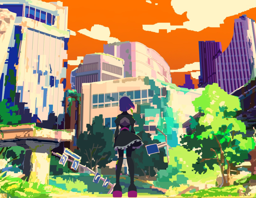 Safebooru - 1girl android blue hair colored inner hair earrings ...