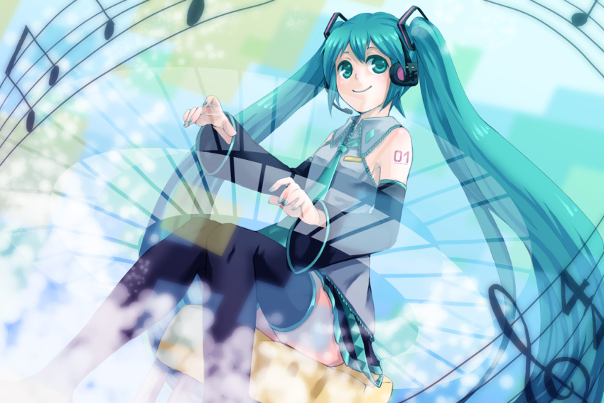 Safebooru - hatsune miku musical note tagme vocaloid | 4936