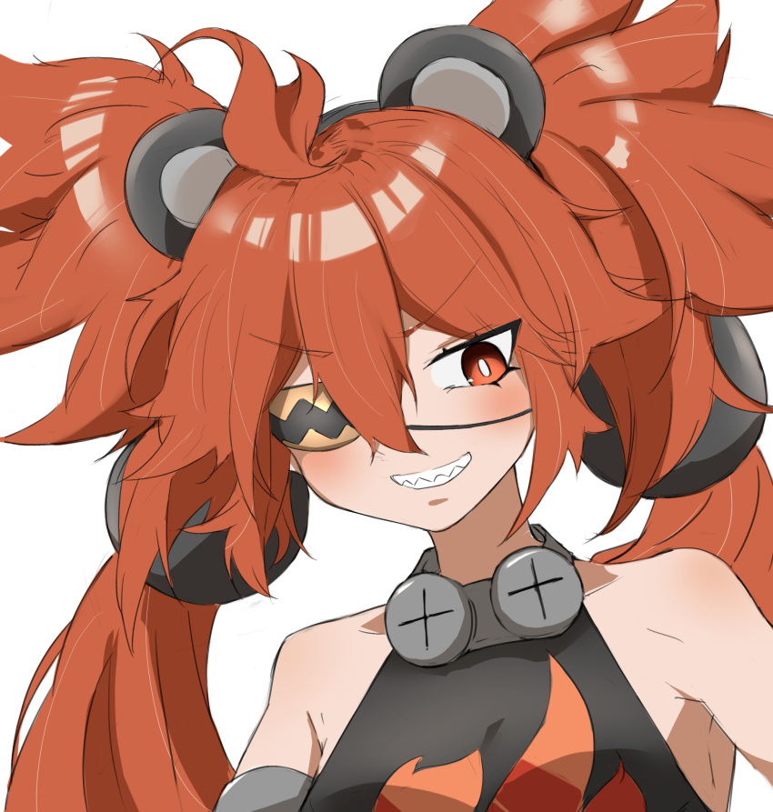 Safebooru - 1girl ahoge animal ears bear ears crop top eyepatch fake animal ears gloves hair ...