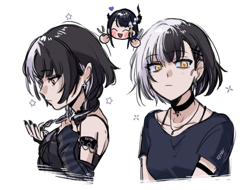 Safebooru - 2girls alternate hair length alternate hairstyle anchor ...