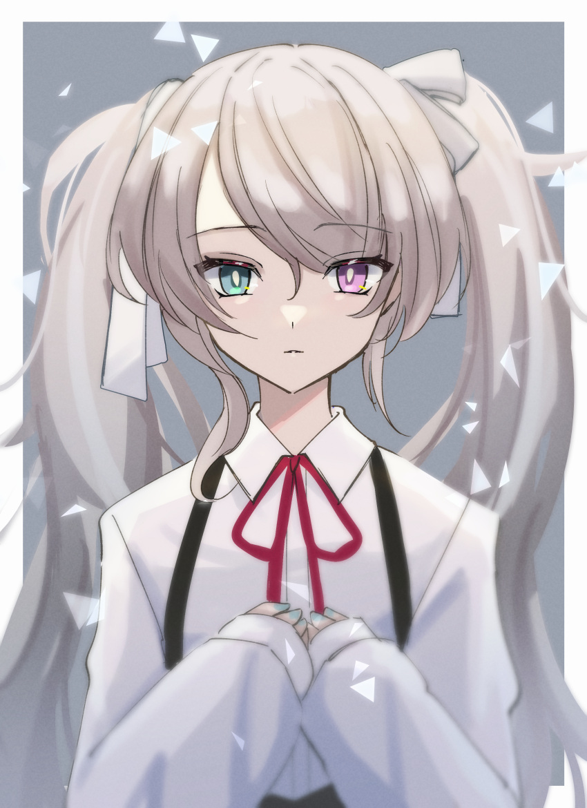 Safebooru - 1girl 25-ji miku absurdres aqua nails bright pupils closed mouth collared shirt ...