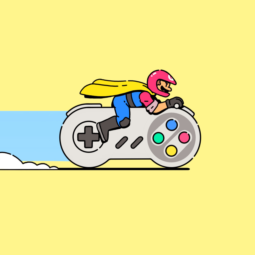 Safebooru - 1boy black footwear black gloves blue overalls boots brown ...