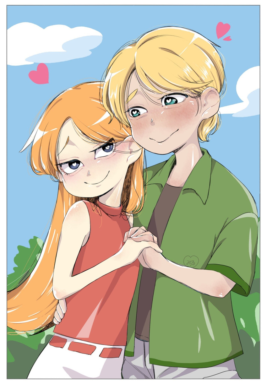 Safebooru - 1boy 1girl 333tiru animification blonde hair blue eyes ...