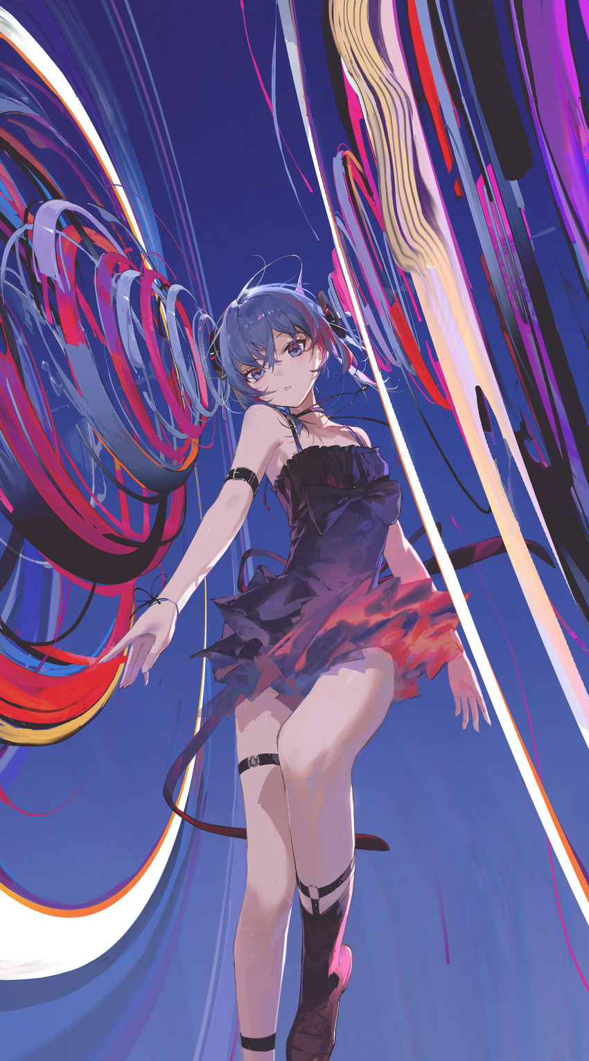 Safebooru - 1girl absurdres alternate eye color alternate hair color alternate hairstyle arm ...