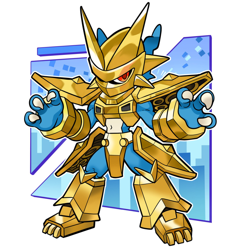Safebooru - 1other absurdres armor blue skin chibi chibi only claws ...