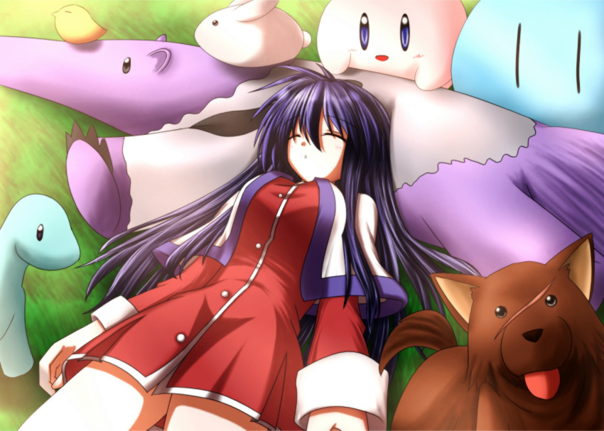 Safebooru - anteater bird black hair bunny chick clannad dango ...