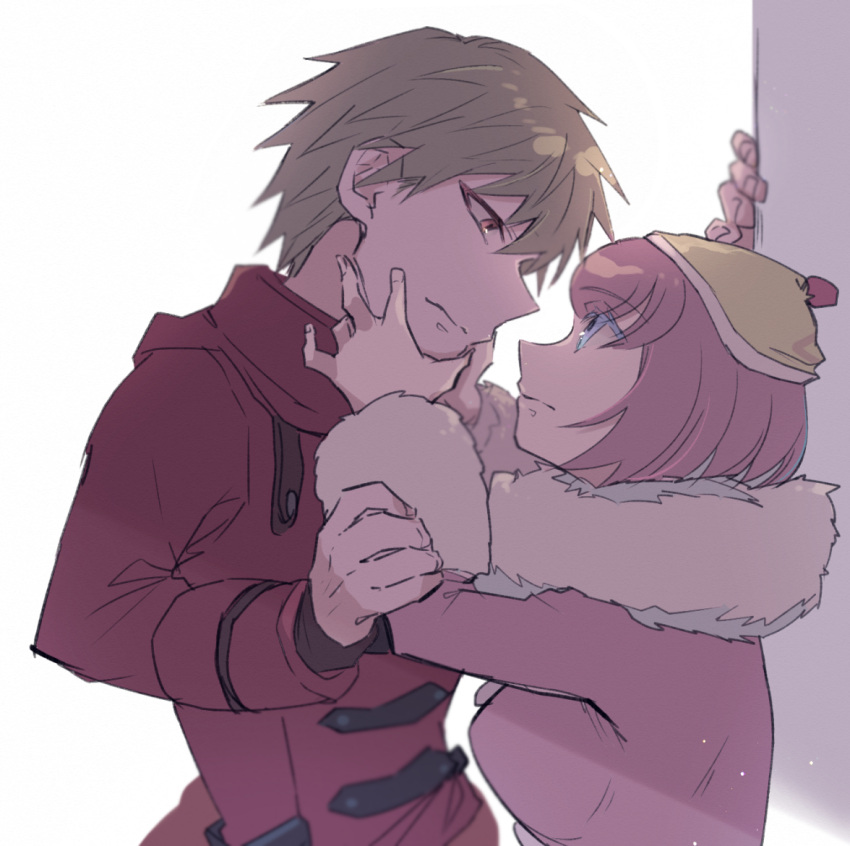 Safebooru - 1boy 1girl against wall ando ruruka blonde hair danganronpa ...