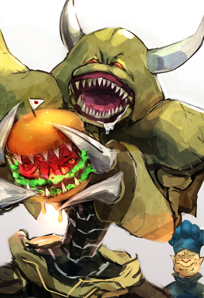 Safebooru - 2boys absurdres arthropod boy burger duel monster eating ...