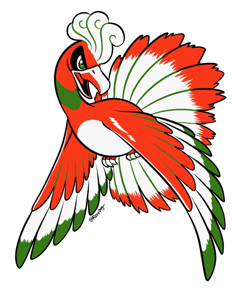 Safebooru - beak bird commentary feathers fizzydog green eyes highres ...