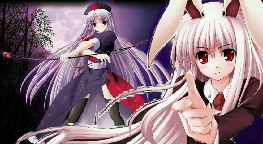 Safebooru - 2girls animal ears arrow bow (weapon) bunny ears fate ...