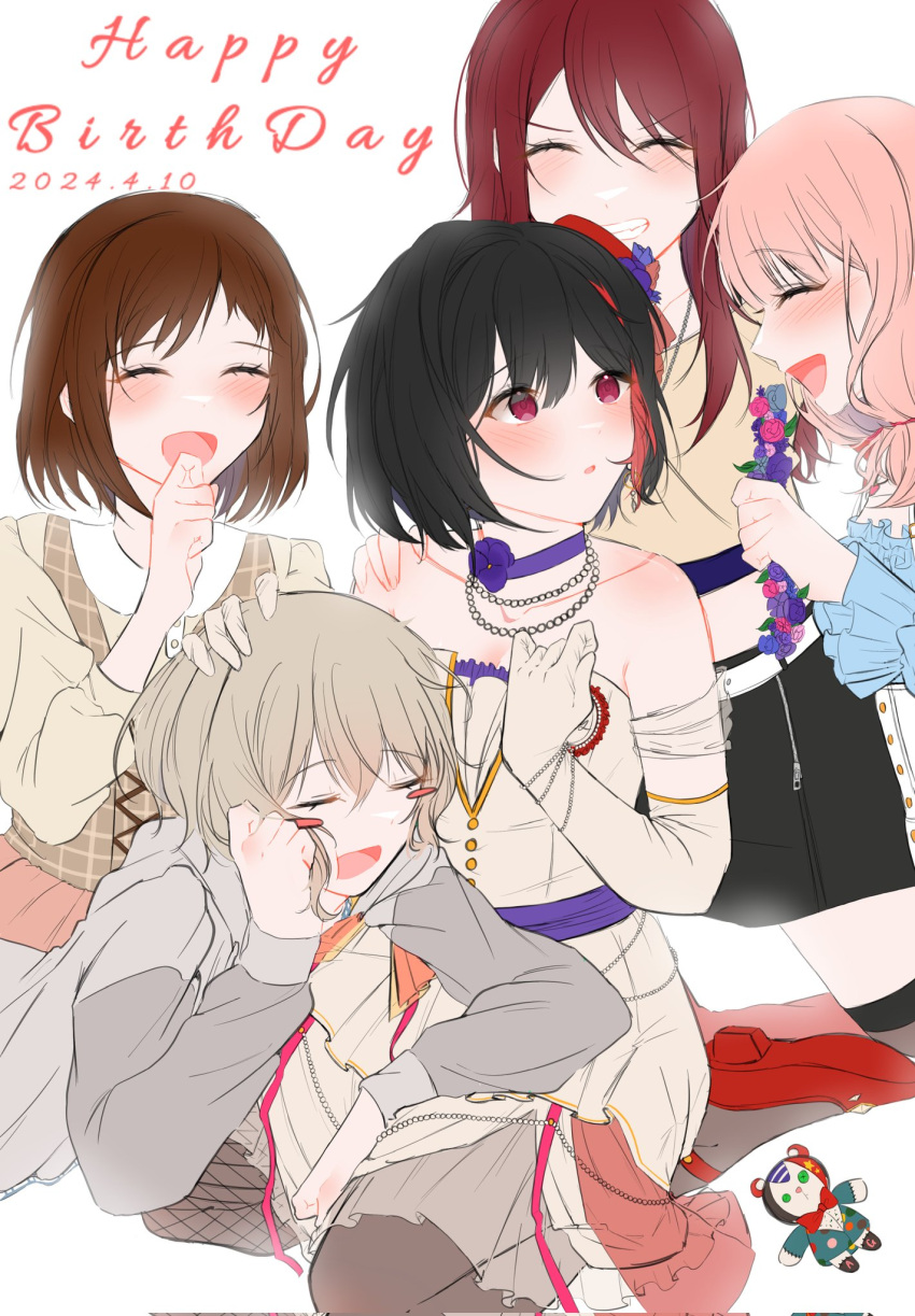 Safebooru - 5girls ^ ^ afterglow (bang dream!) aoba moca ba bam bang dream! black pantyhose blue ...