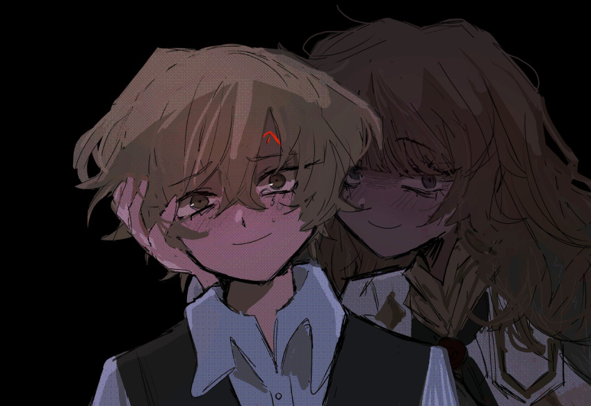 Safebooru - 1boy 1girl blonde hair crying highres kyururirin limbus ...